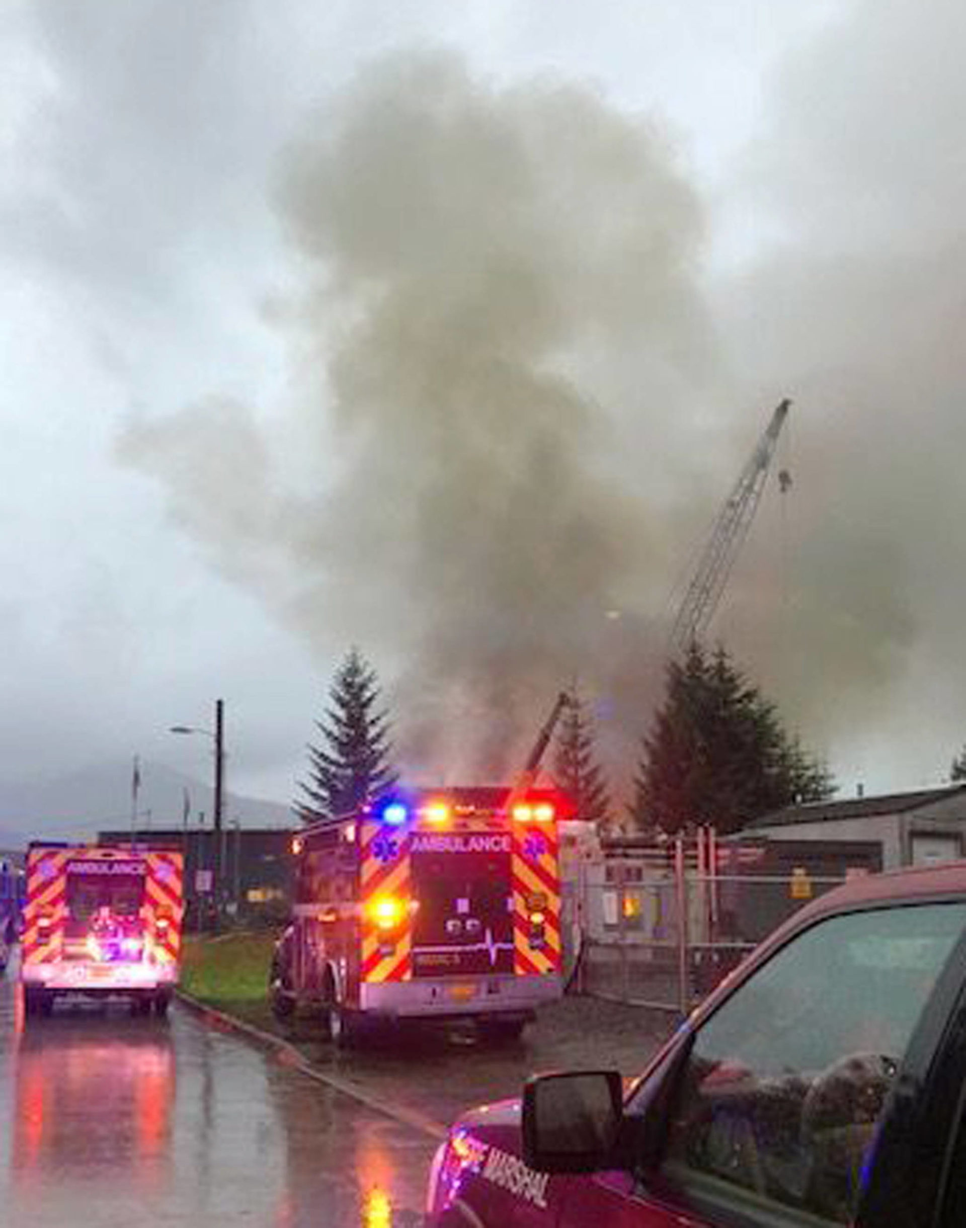 Demolition efforts spark fire at former recycling building | Juneau Empire