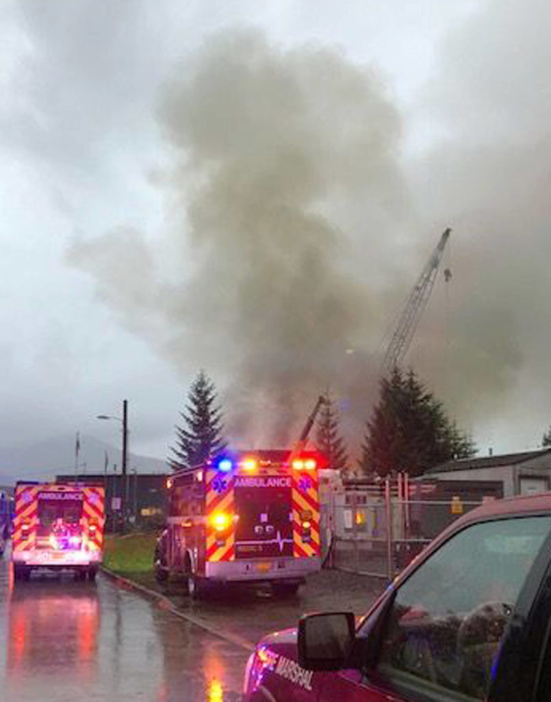 Demolition efforts spark fire at former recycling building | Juneau Empire