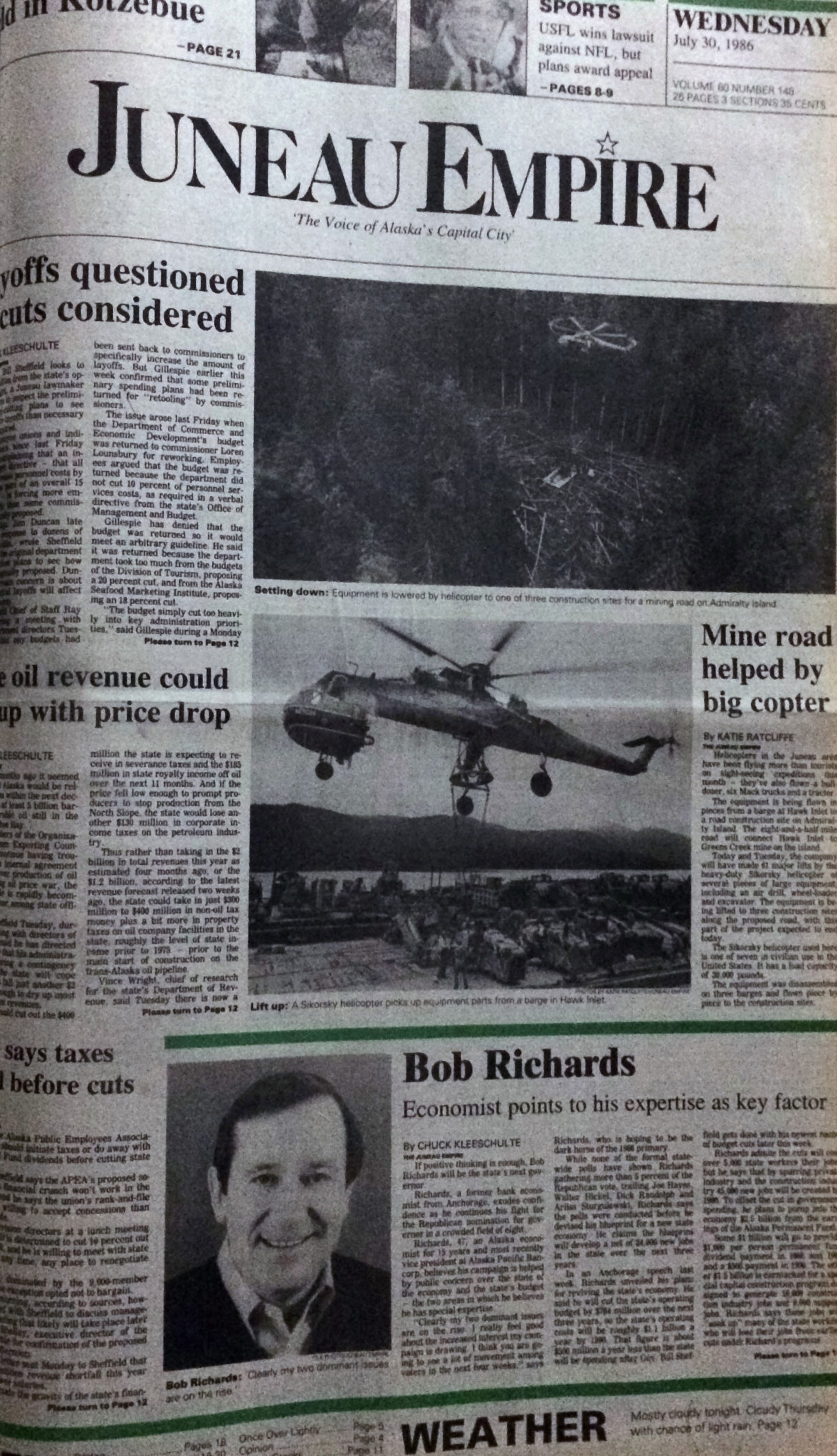 This Day in Juneau History: July 30, 1986 | Juneau Empire
