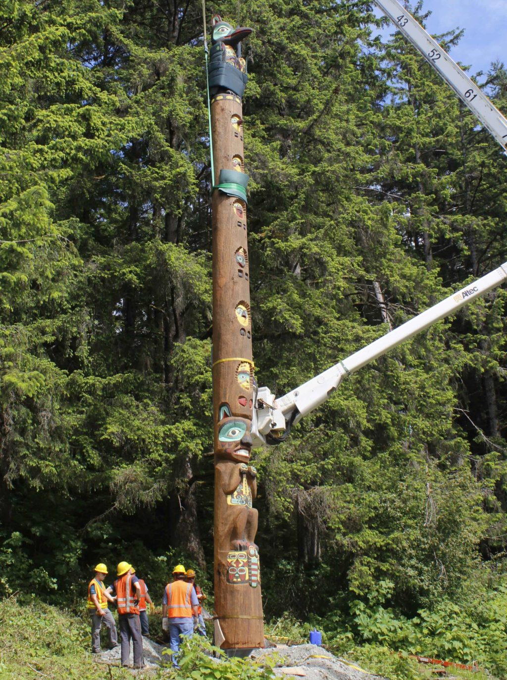 Restored totem pole back home at Auke Rec | Juneau Empire