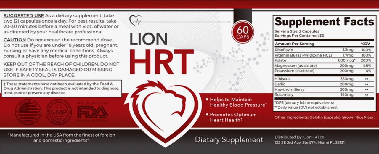 Lion HRT Reviews - Natural High Blood Pressure Ingredients or Scam ...