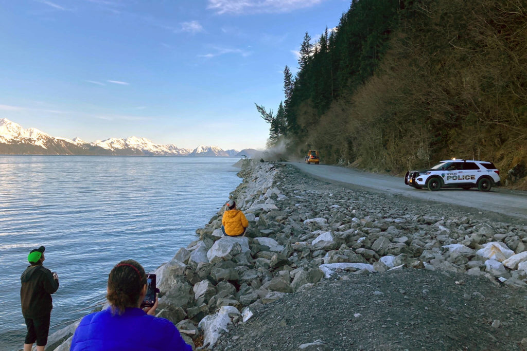 Landslide near Seward cuts off road access to residents, tourists ...