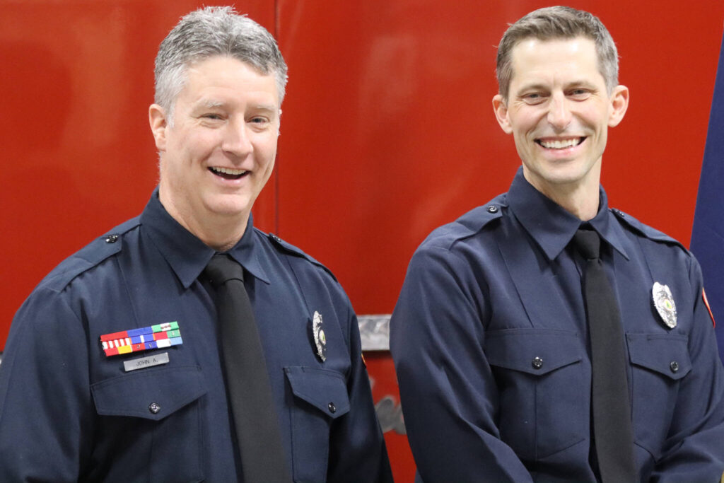 CCFR celebrates two promotions with badge pinning ceremony | Juneau Empire