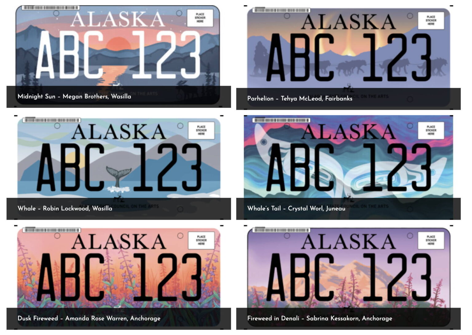 Worl among six contenders in artistic license plate contest | Juneau Empire
