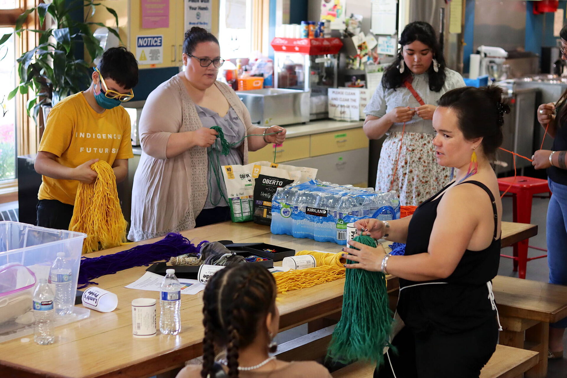 Spinning the first threads of two Alaska Native Pride Robes | Juneau Empire