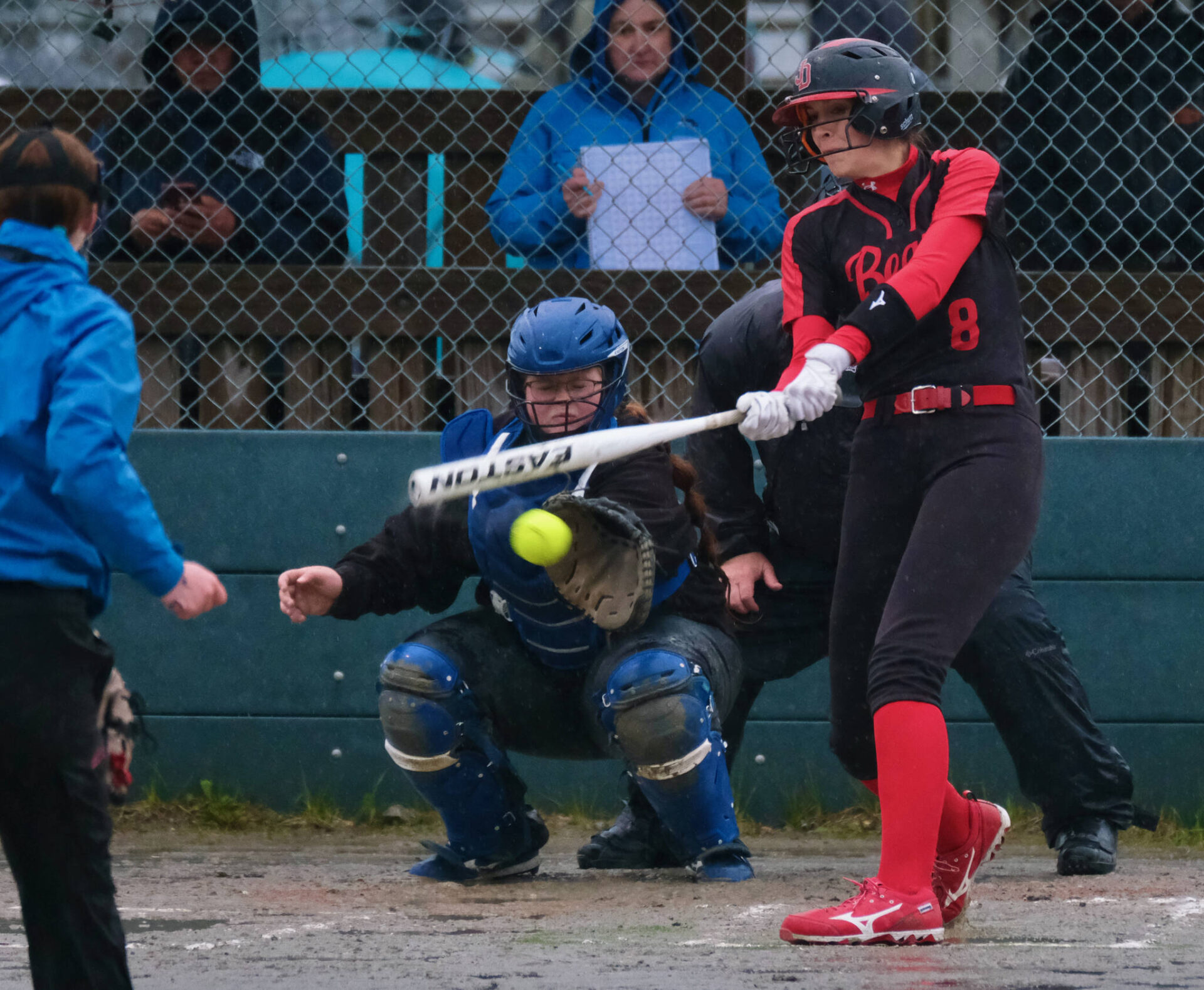 Falcons earn wet 10-9 senior night softball win over Crimson Bears ...