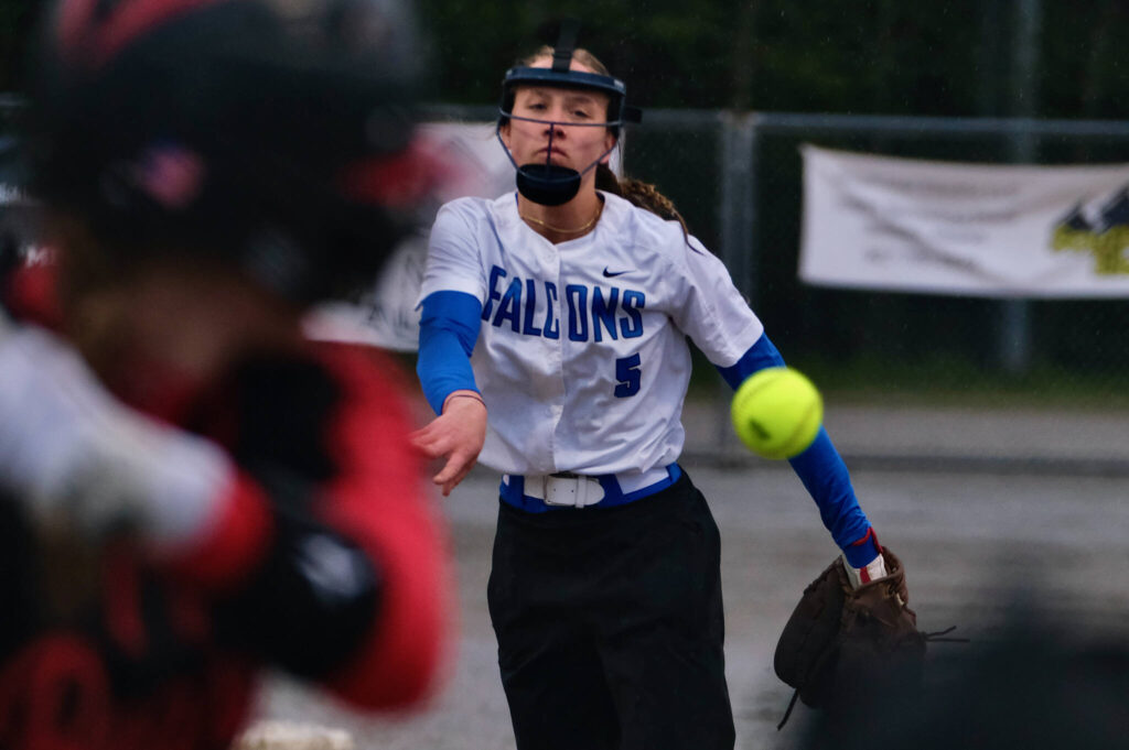 Falcons earn wet 10-9 senior night softball win over Crimson Bears ...