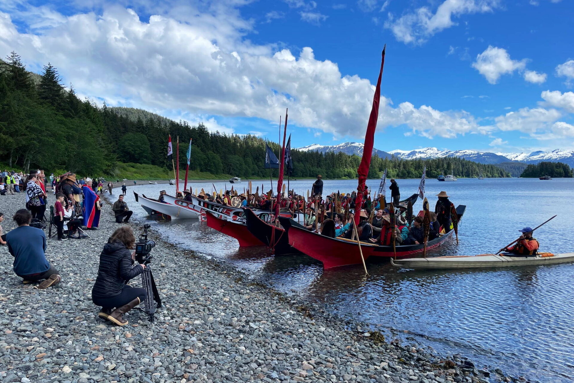 Traditional canoes making voyage from Haines to Celebration get warm ...