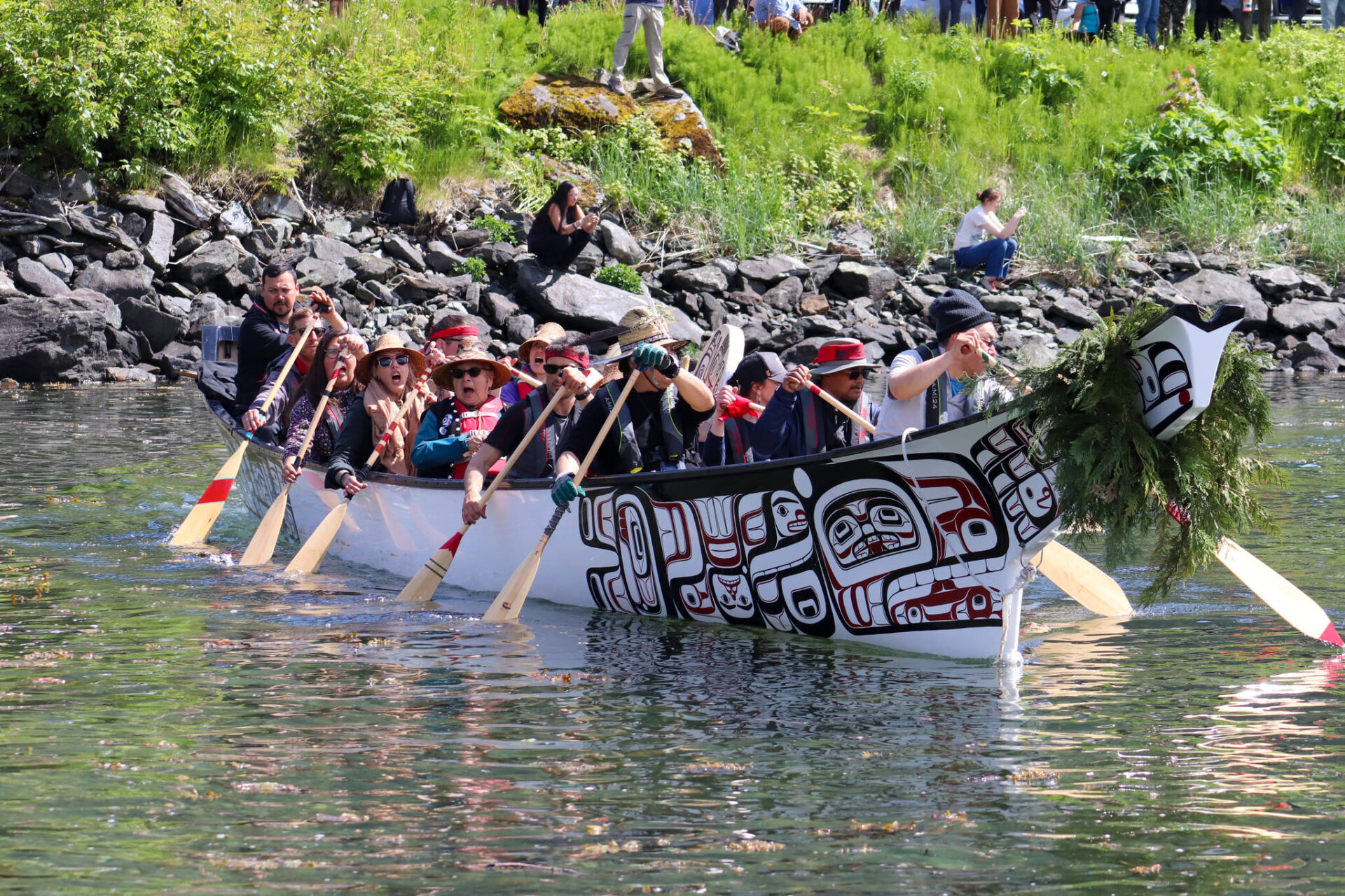 Paddling to Celebration in traditional canoes a journey of healing ...