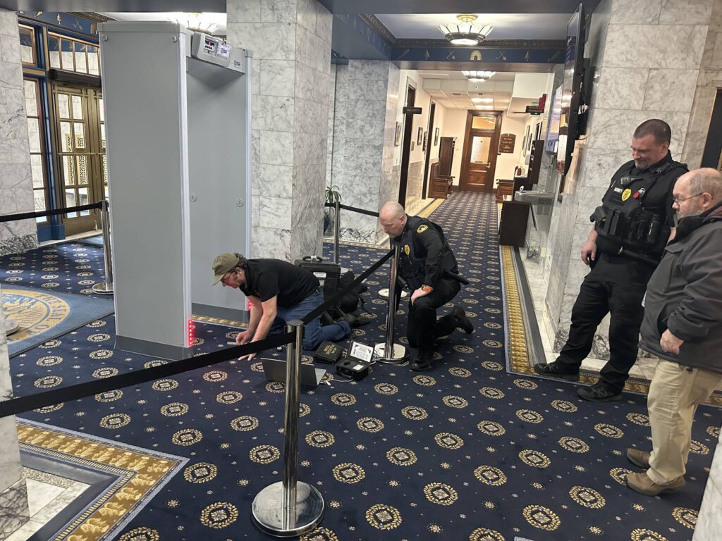 Installation of airport-style security system underway at Alaska State ...