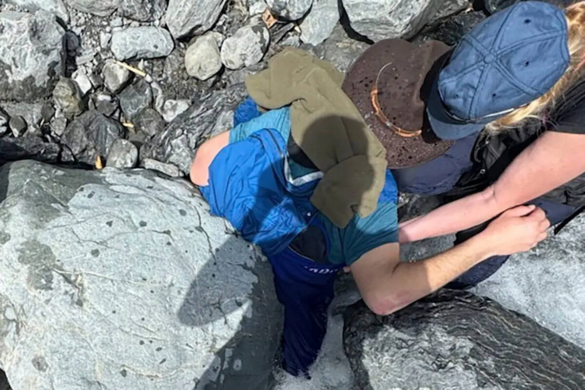 Seward man survives 3 hours pinned face down under a 700-pound boulder ...