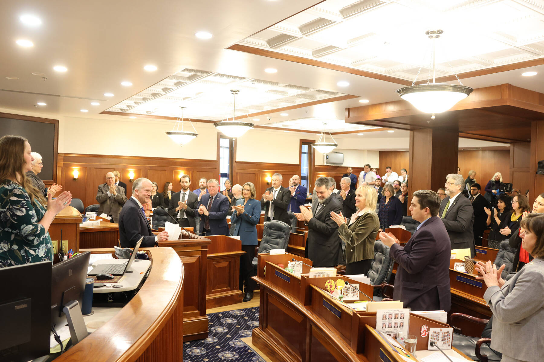 Sullivan addresses Senate, protesters Outside | Juneau Empire